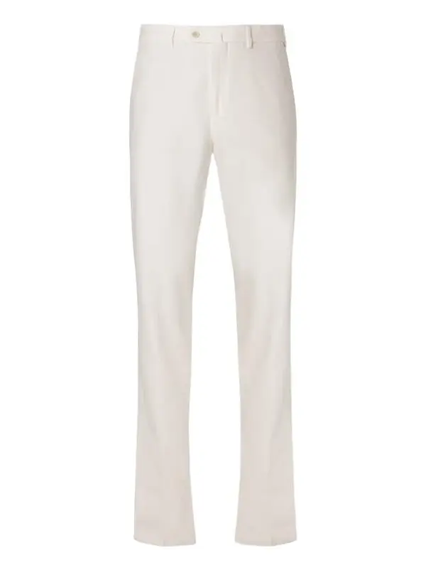 Loro Piana Carlo Cotton-blend Straight Pants - White