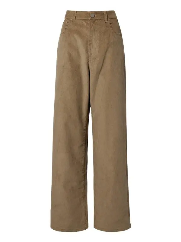 RÓHE Cotton Corduroy Wide-leg Pants - Beige