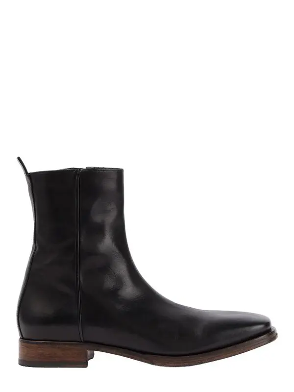 Acne Studios Leather Ankle Boots - Black