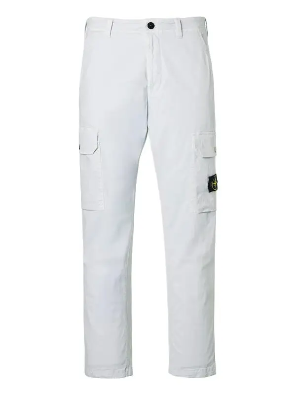 Stone Island Compass Cotton Twill Cargo Pants - Blue