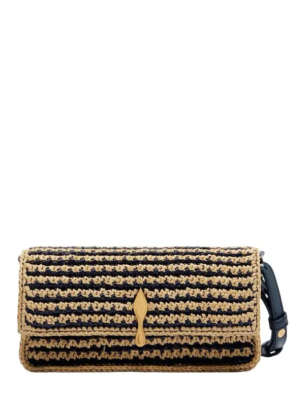 CHRISTIAN LOUBOUTIN Bettina Mini Crochet Clutch - Beige
