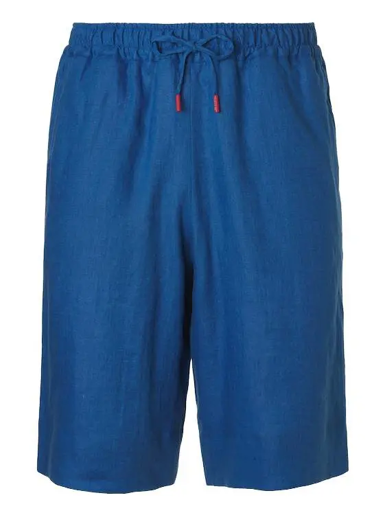 Kiton Linen Shorts - Blue