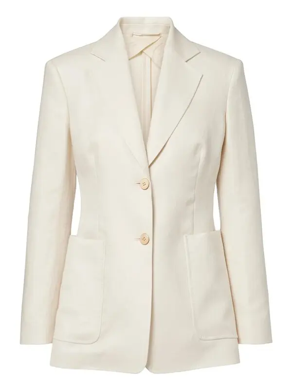 Max Mara Volontà Linen Blazer - White