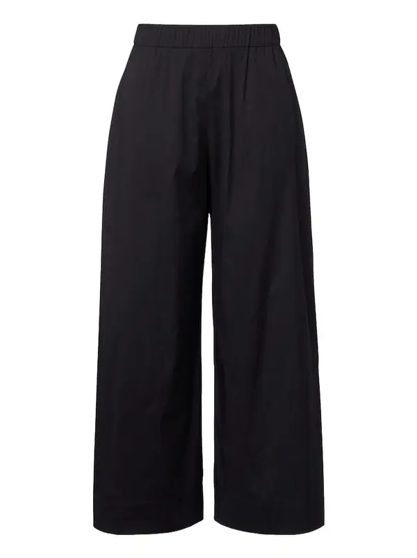 Max Mara Pece Cropped Wide-leg Pants - Black
