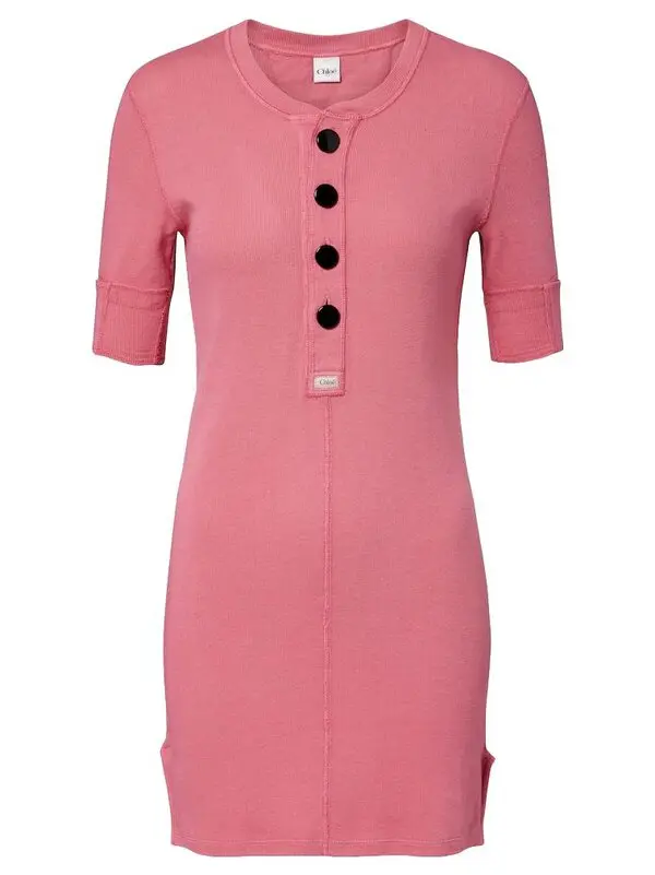 Chloé Cotton Mini Dress - Pink
