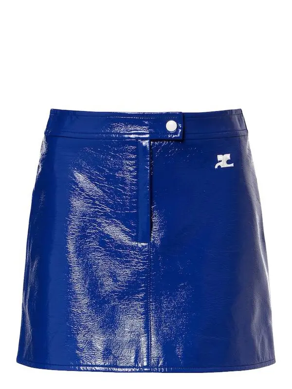 COURREGES Courrèges Re-edition Vinyl Mini Skirt - Blue