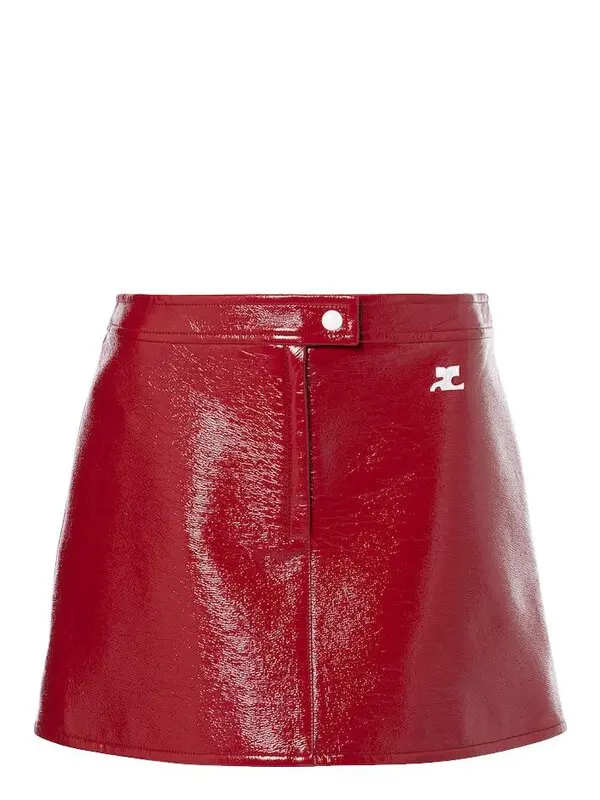 COURREGES Courrèges Re-edition Vinyl Mini Skirt - Red