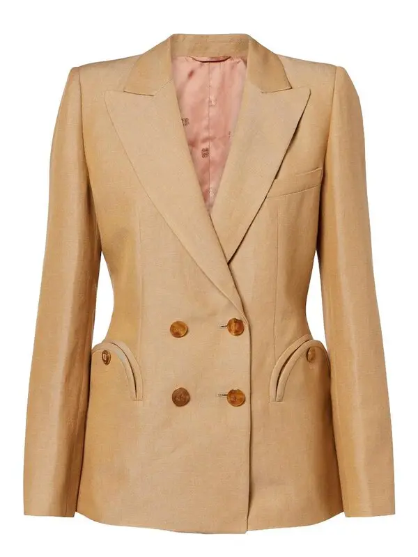 BLAZÉ MILANO Renegade Charmer Linen-blend Blazer - Beige
