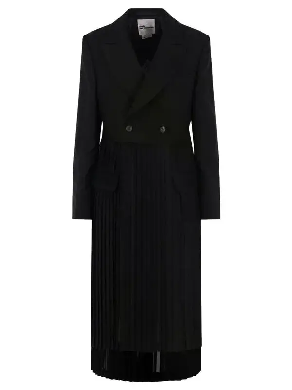 Comme Des Garçons Pleated Button Dress - Black