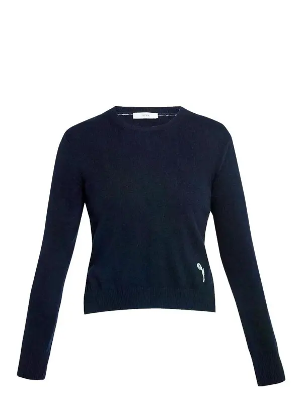 Erdem Embroidered Crew-neck Sweater - Blue