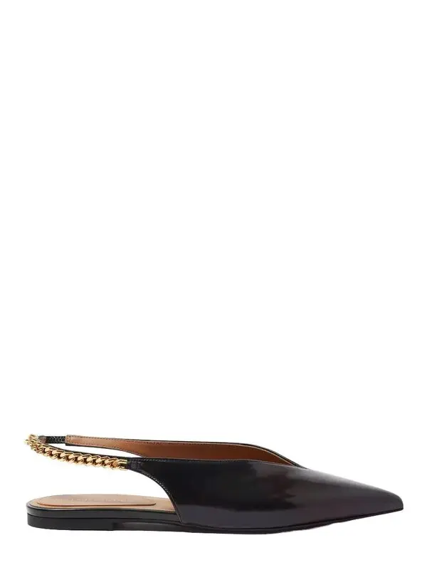 Stella McCartney Slingback Point-toe Flat Pumps - Black