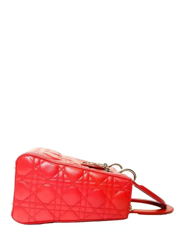 Dior Lady Two-way Handbag - Red