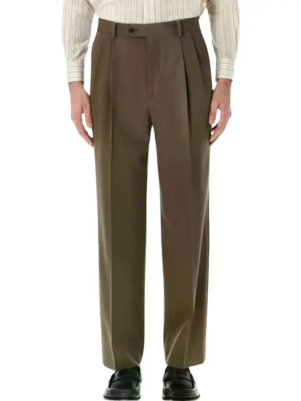 Auralee Pleated Trousers - Brown