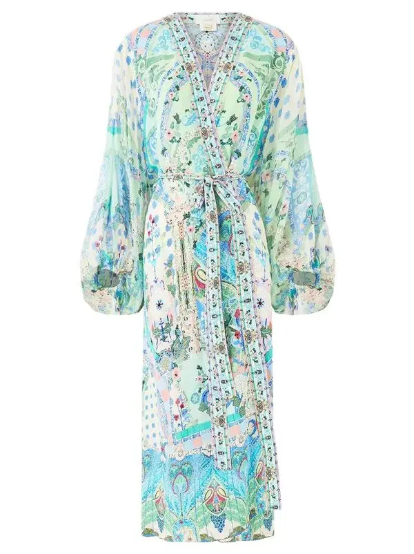 Camilla Midsummer Floral-pattern Midi Dress - Green