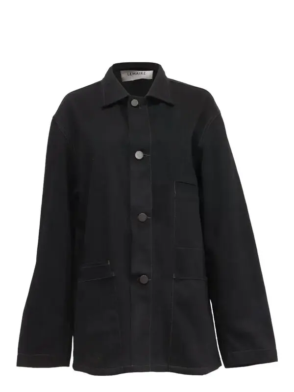 LEMAIRE Workwear Buttoned Pocket Jacket - Black