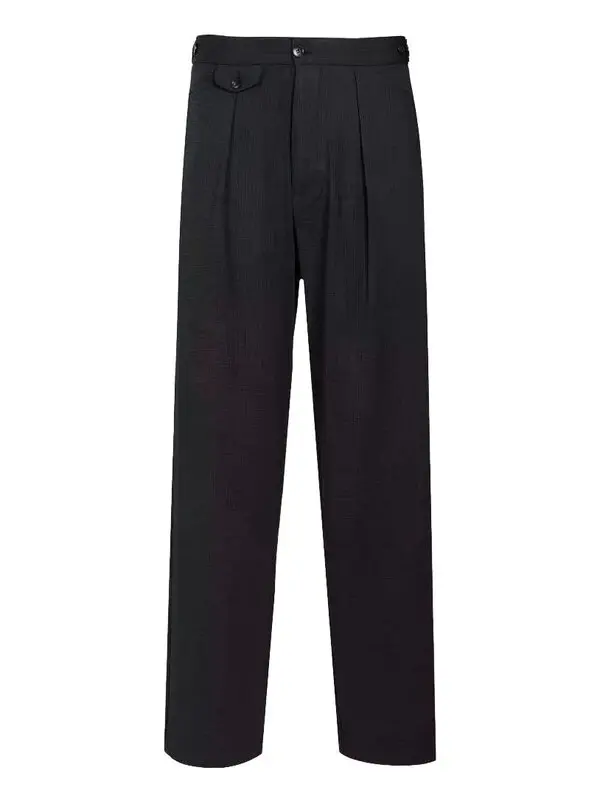 Emporio Armani Textured Trousers - Blue