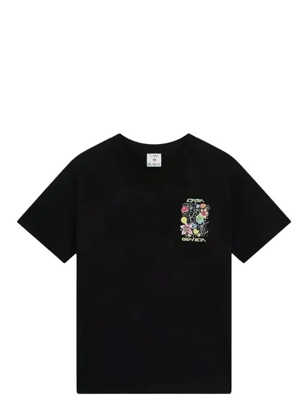 Casablanca Graffiti-print Short-sleeve T-shirt - Black
