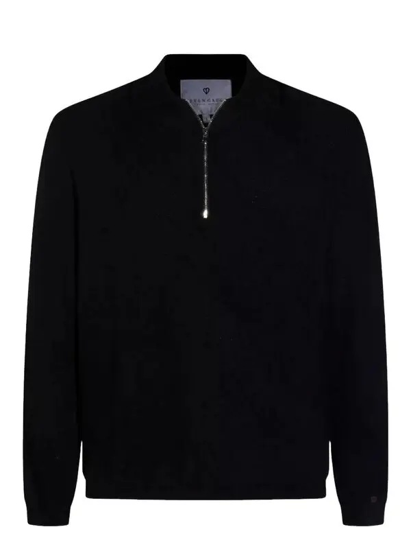 SEVEN GAUGE Half-zip Polo Shirt - Black