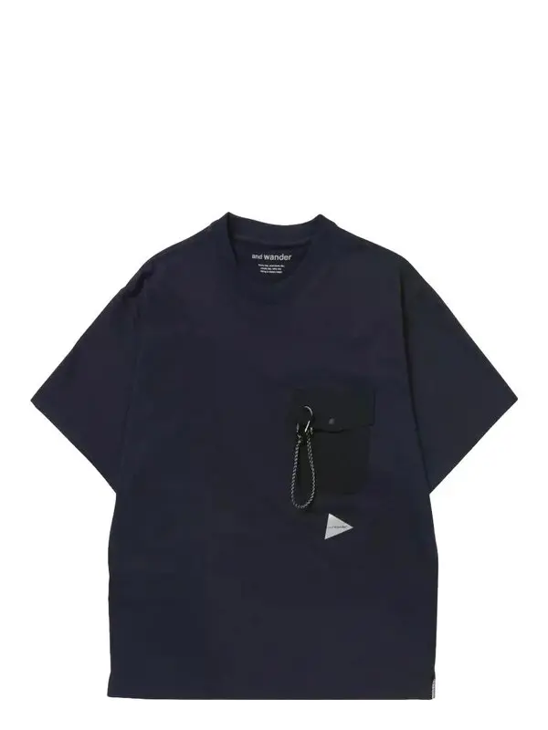 AND WANDER Chest Pocket T-shirt - Blue
