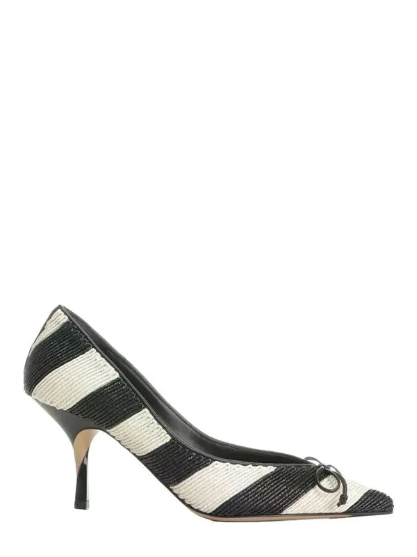 Jacquemus Tourni Striped Pumps - Black