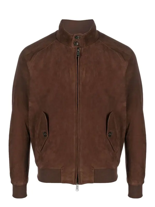 BARACUTA Suede Jacket - Brown
