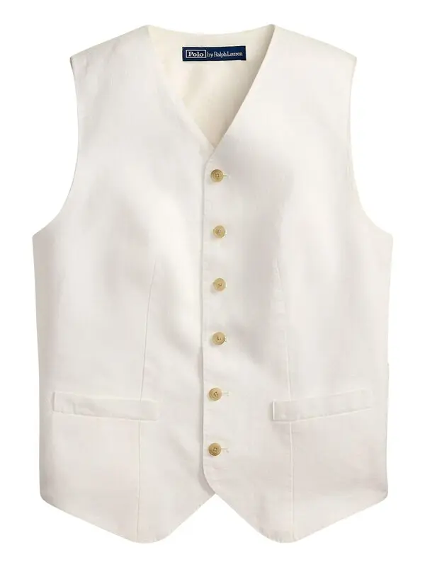 Polo Ralph Lauren Linen Vest - White