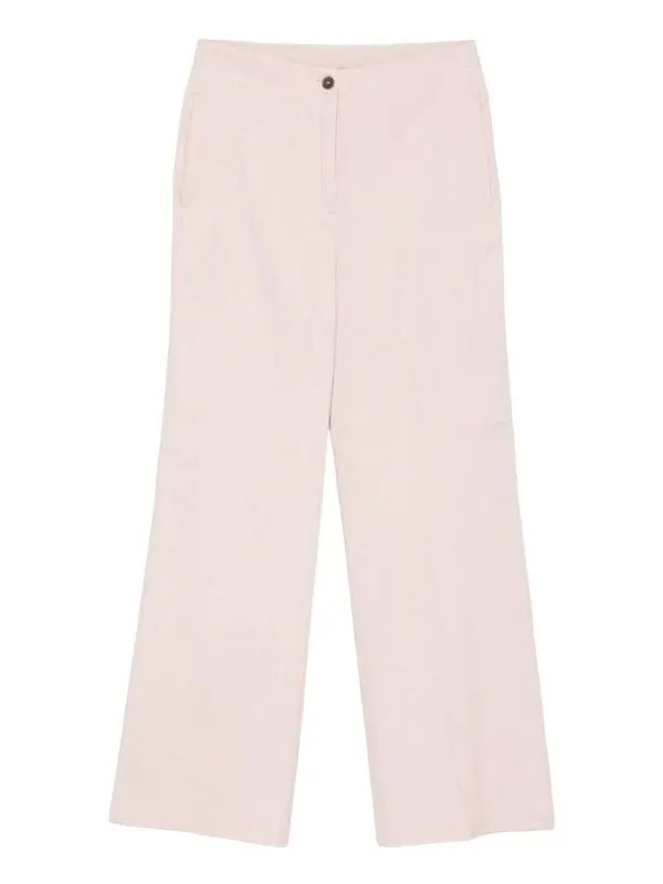 Seventy Linen And Cotton Wide Leg Trousers - Pink