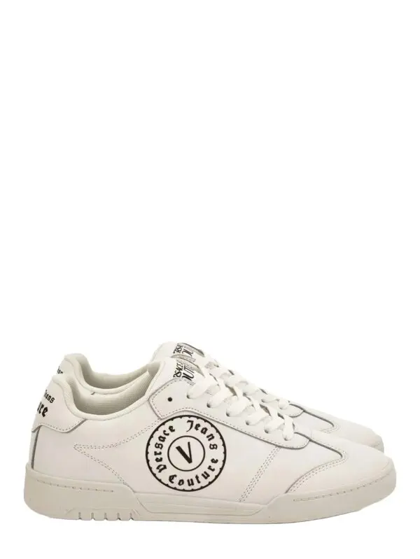 Versace Leather Logo Sneakers - White