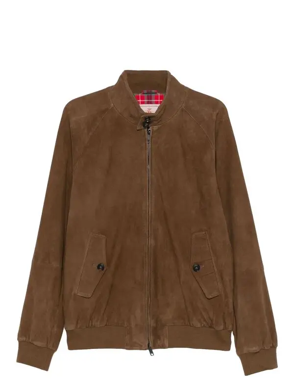 BARACUTA Suede Jacket - Brown