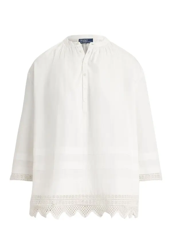 Polo Ralph Lauren Crochet Shirt - White