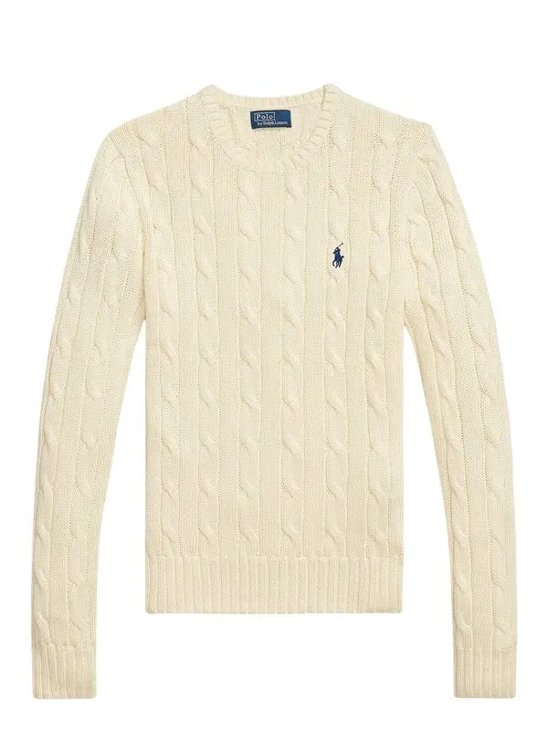 Polo Ralph Lauren Logo Round Neck Sweater - White