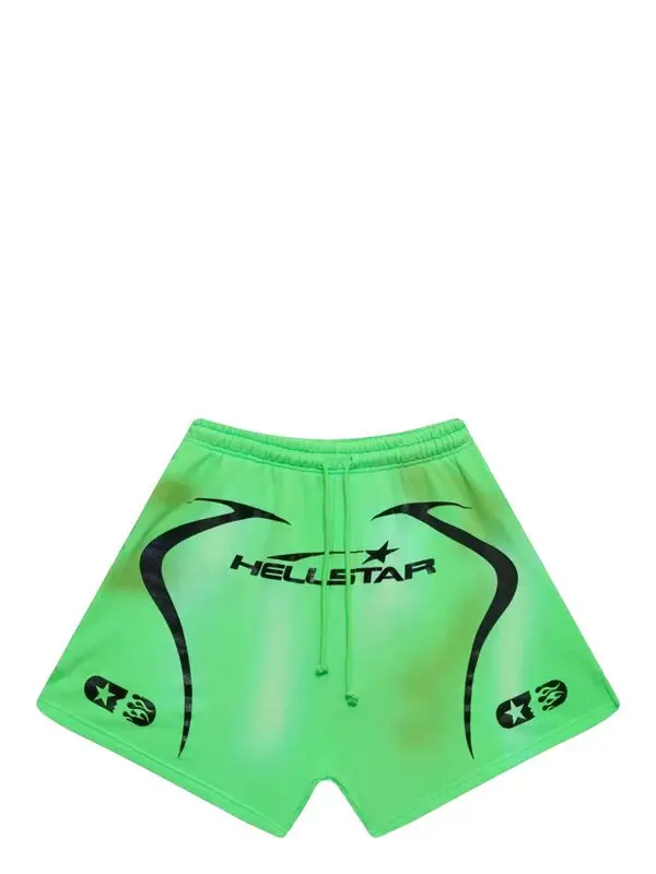 HELLSTAR Graphic Print Shorts - Green