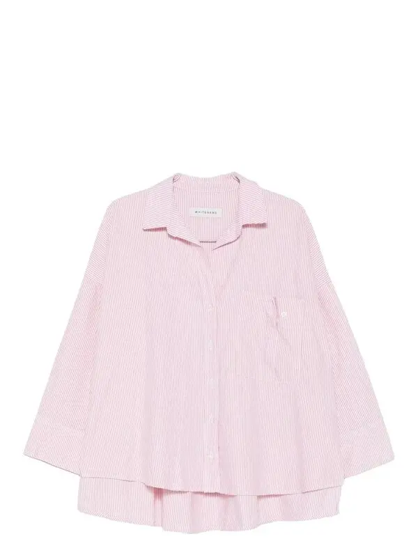 WHITE SAND Striped Cotton Shirt - Pink