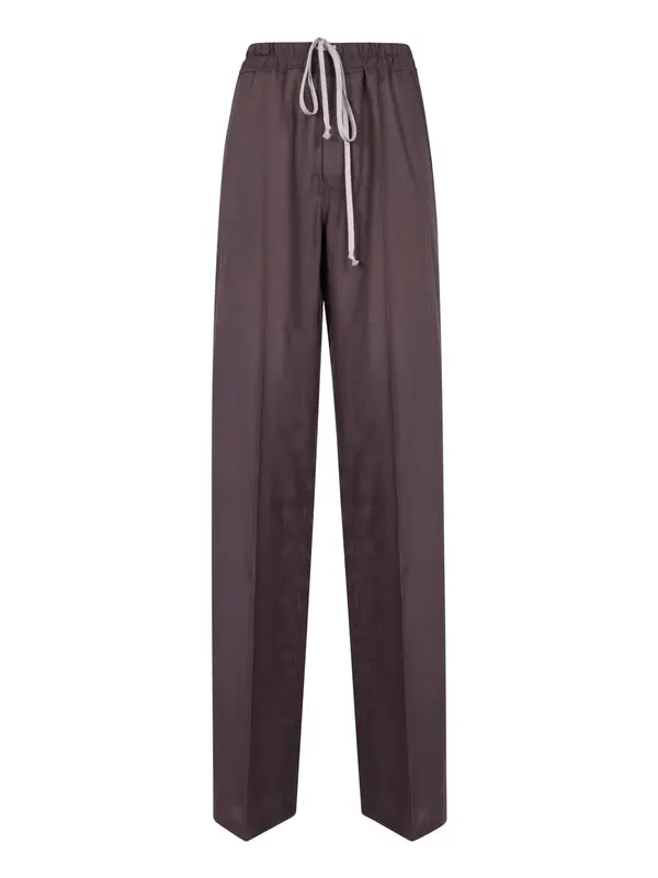 Rick Owens Dietrich Drawstring Trousers - Gray