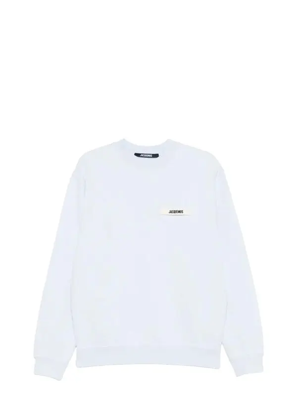 Jacquemus Gros Grain Round Neck Sweatshirt - Blue
