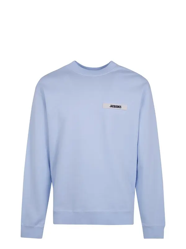 Jacquemus Gros Grain Round Neck Sweatshirt - Blue