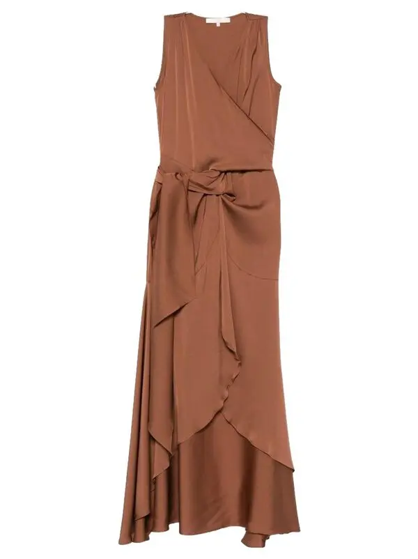 NOUVELLE SILK95FIVE Shangri Silk Long Dress - Brown