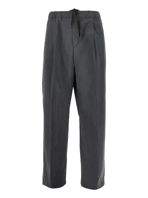 Herno Drawstring Pleated Trousers - Grey