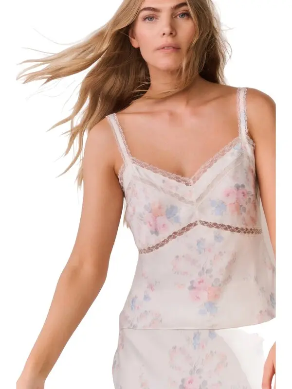 LoveShackFancy Lirena Floral Cami Top - Candied Sugar