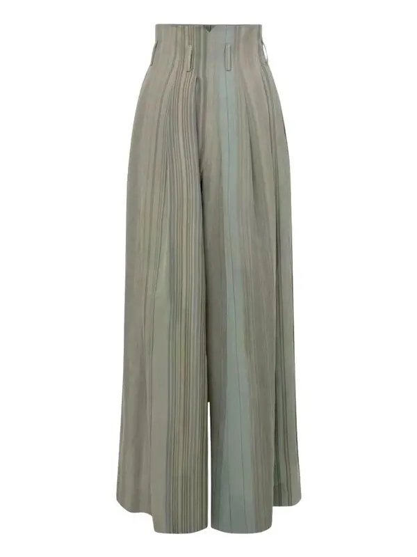 VIVIENNE WESTWOOD Striped Wide-leg Trousers - Green