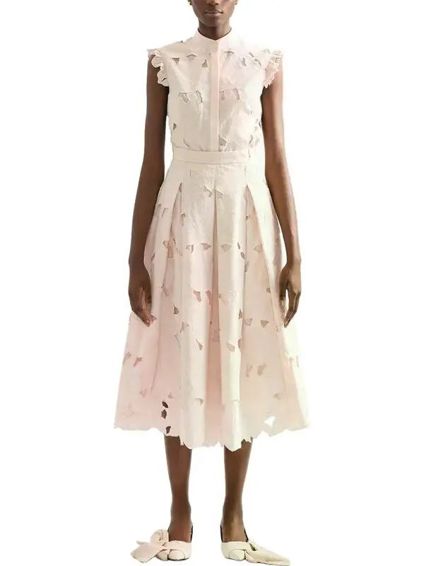 Erdem Floral Cutwork Sleeveless Shirt - Pink