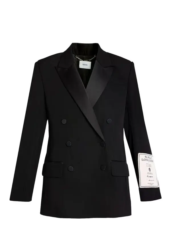 Erdem Wool Double-breasted Blazer - Black