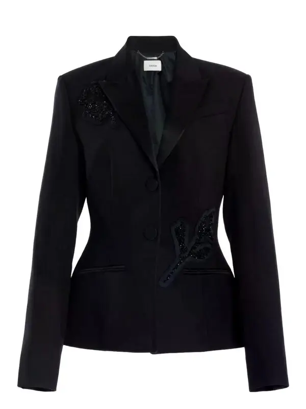 Erdem Single-breasted Embellished Blazer - Black