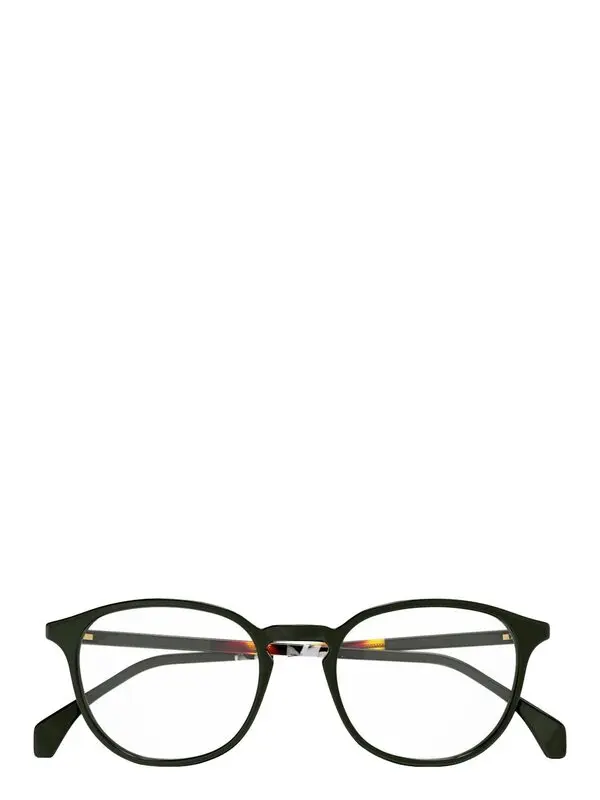 Gucci Linea Institutional Logo Optical Glasses - Olive Green