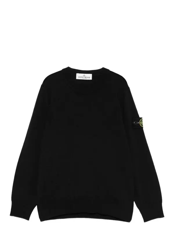 Stone Island Crew Neck Pullover - Black