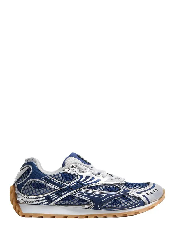 Bottega Veneta Orbit Lace-up Sneakers - Blue Venezia/silver