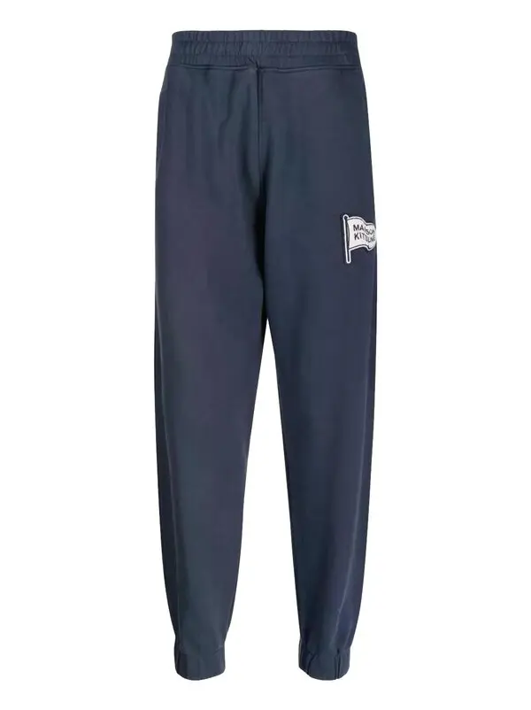 Maison Kitsuné Logo-patch Cotton Track Pants - Blue