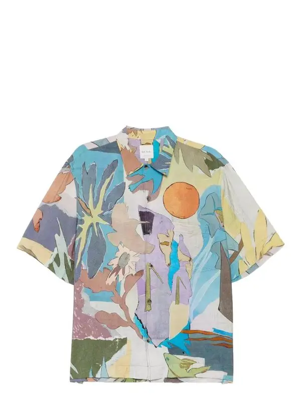 Paul Smith Floral Print Shirt - Blue