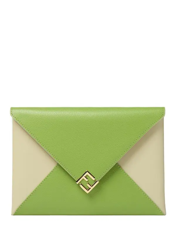 Fendi Ff Diamonds Pouch - Green