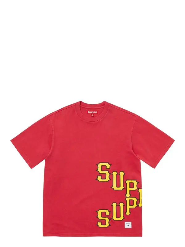 Supreme Cracked Spellout Short-sleeve Top - Red